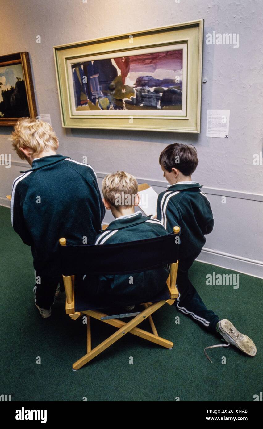 A school party from a local school on an educational visit to the ...