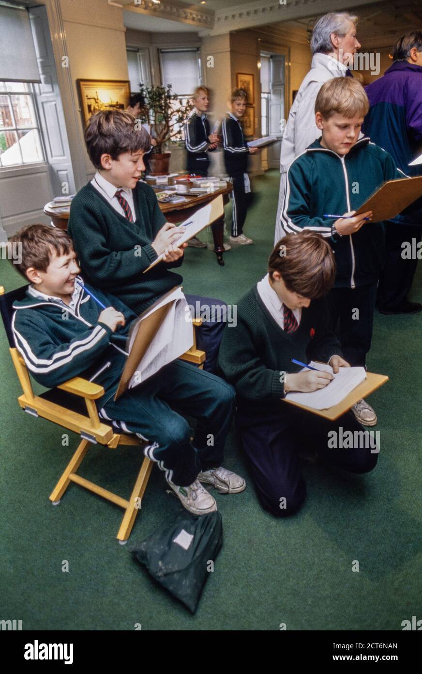 A school party from a local school on an educational visit to the ...