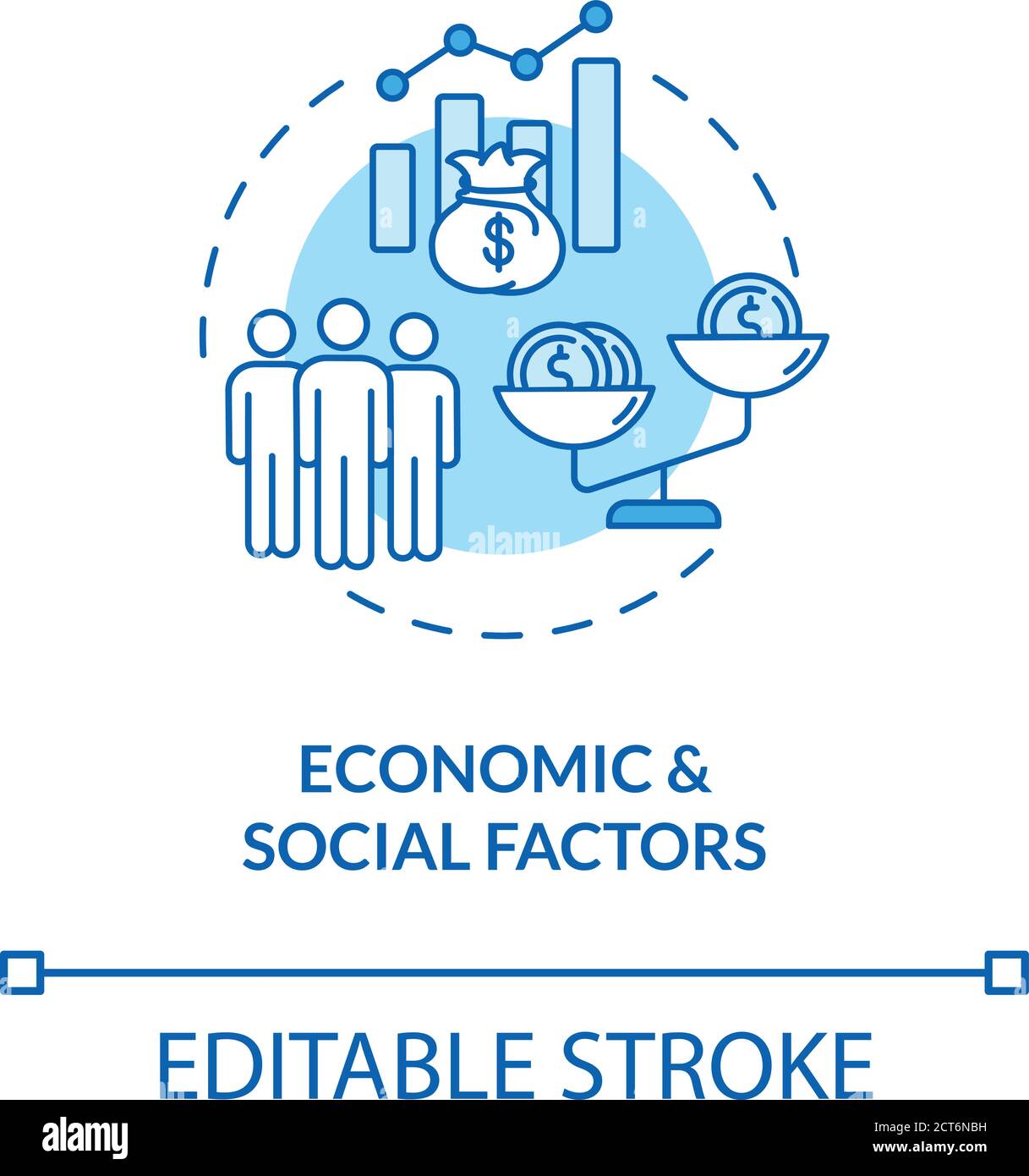 Economic and Social factors concept icon Stock Vector Image & Art - Alamy