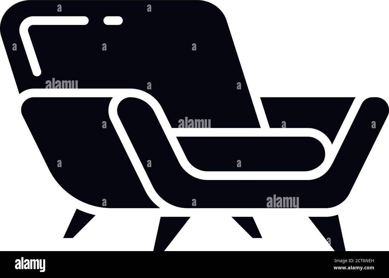 Comfy armchair black glyph icon Stock Vector Image & Art - Alamy