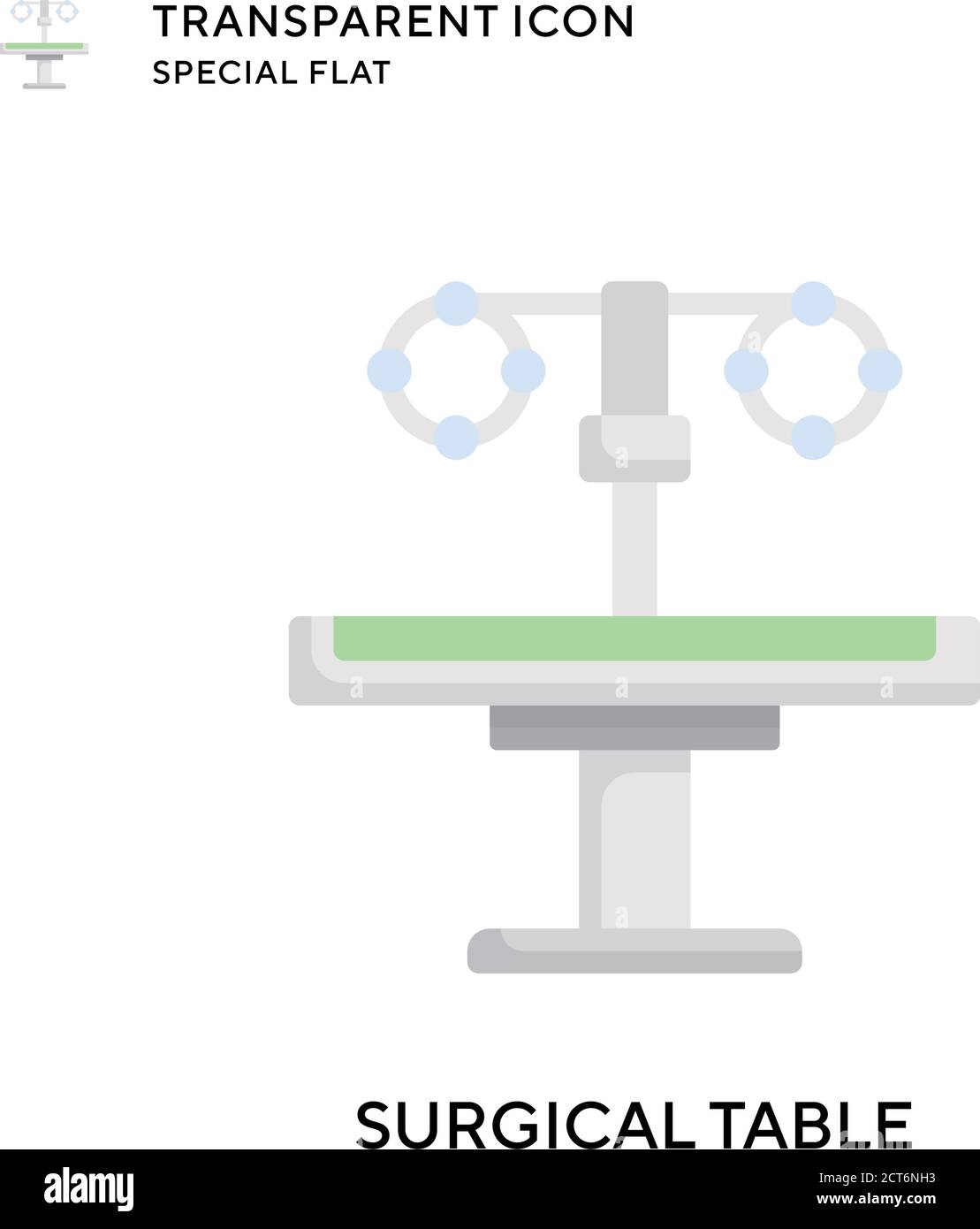 Surgical table vector icon. Flat style illustration. EPS 10 vector ...