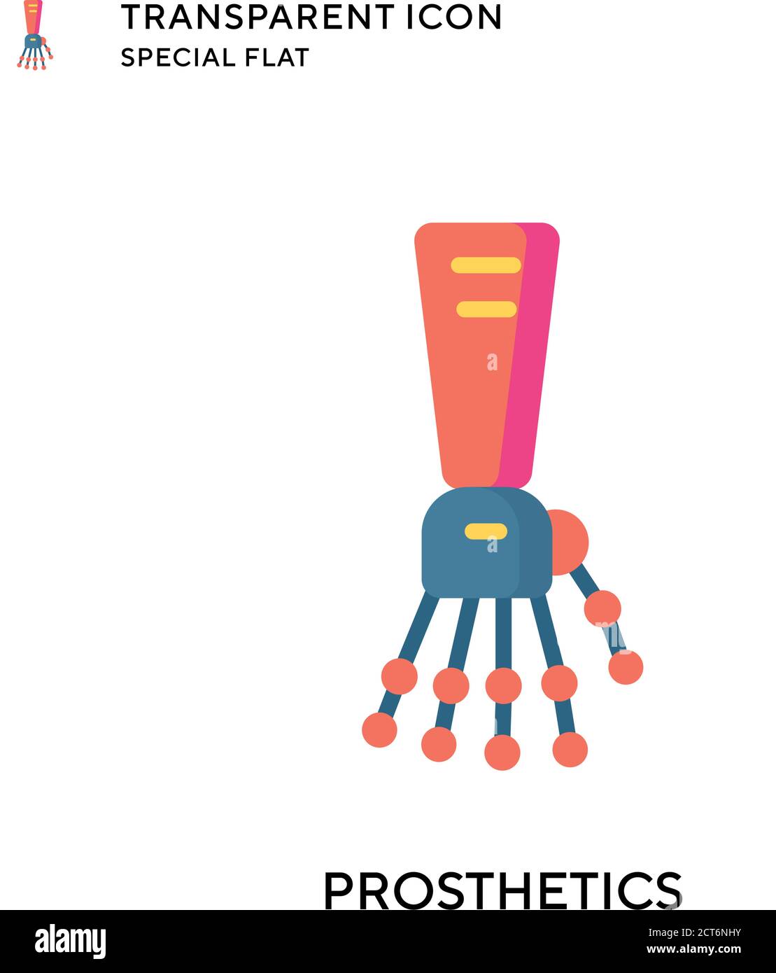 Prosthetics vector icon. Flat style illustration. EPS 10 vector Stock ...