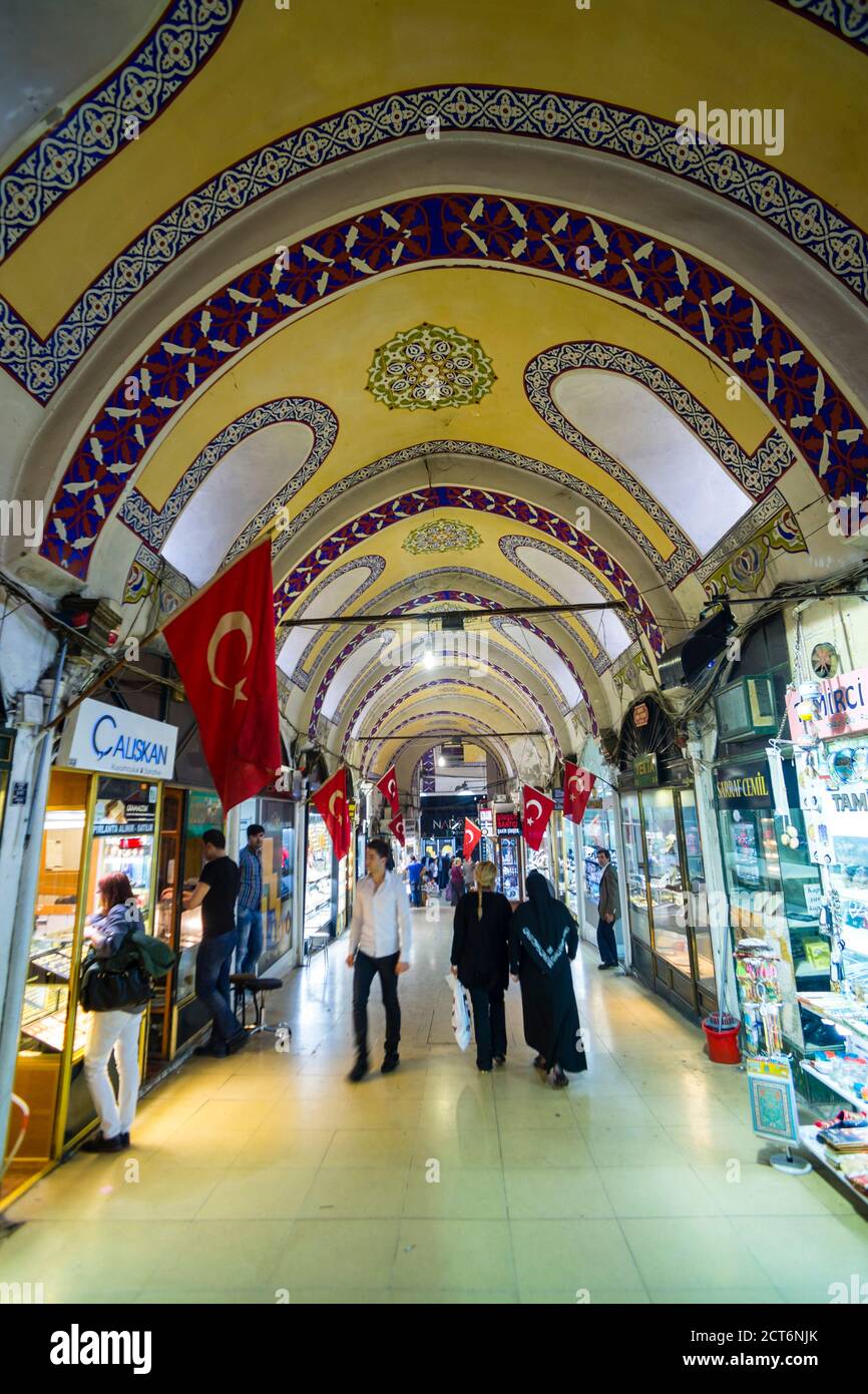 Grand Bazaar, a covered market in Istanbul, Turkey, Eastern Europe ...