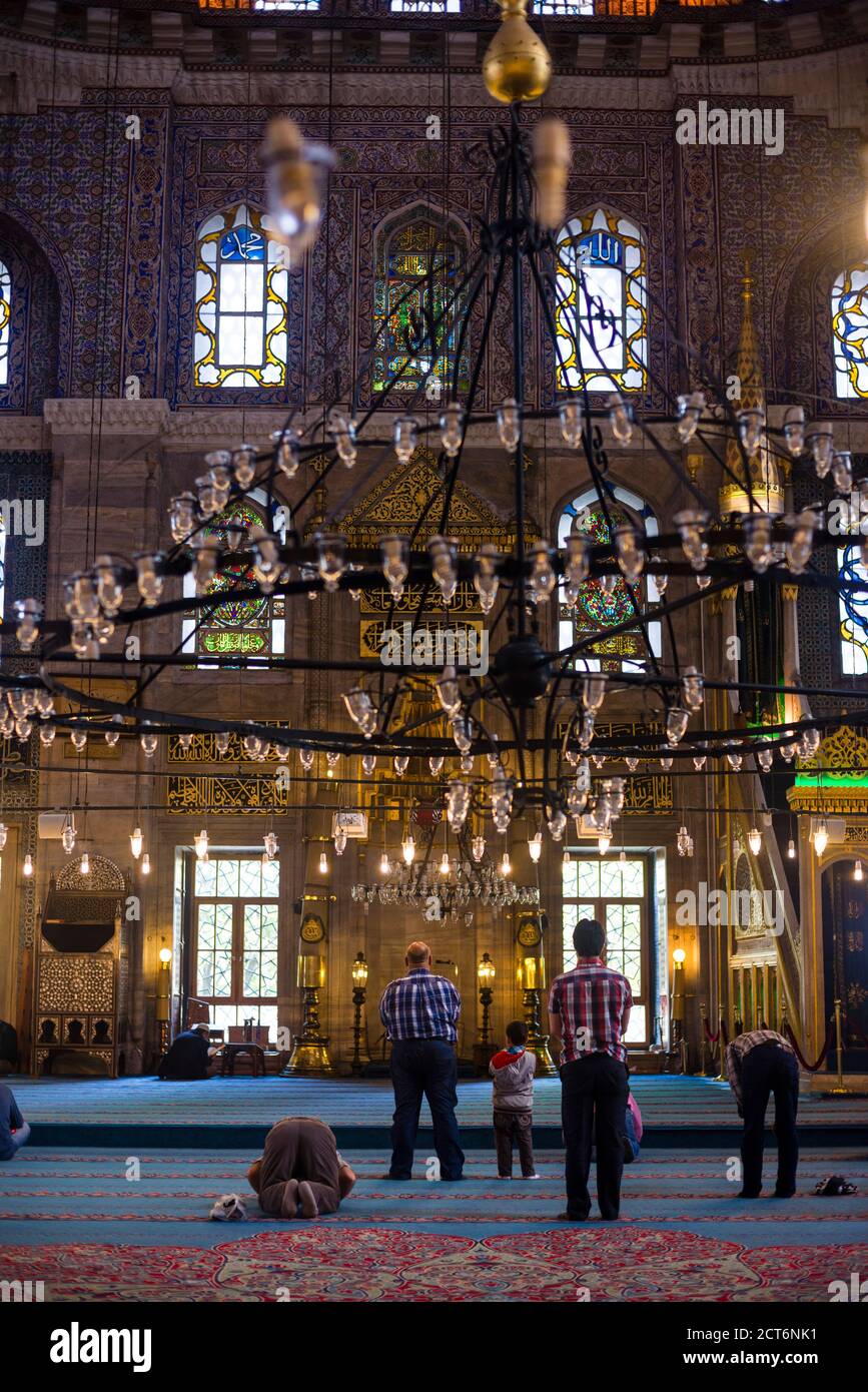 New Mosque (Yeni Mosque) interior, Istanbul, Turkey, Eastern Europe ...