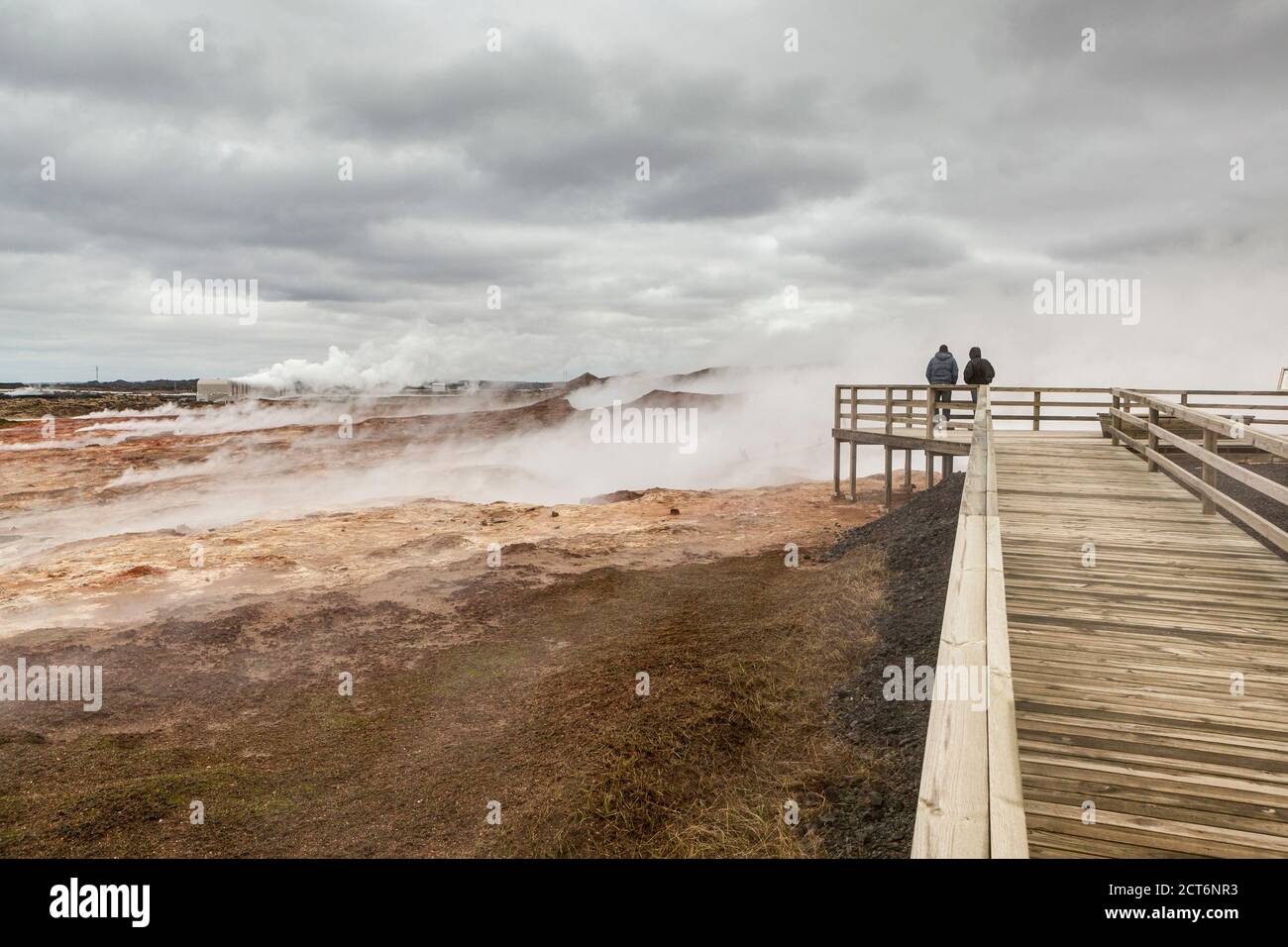 Gunnuhver mud pools and steam vents, the largest in Iceland Stock Photo ...