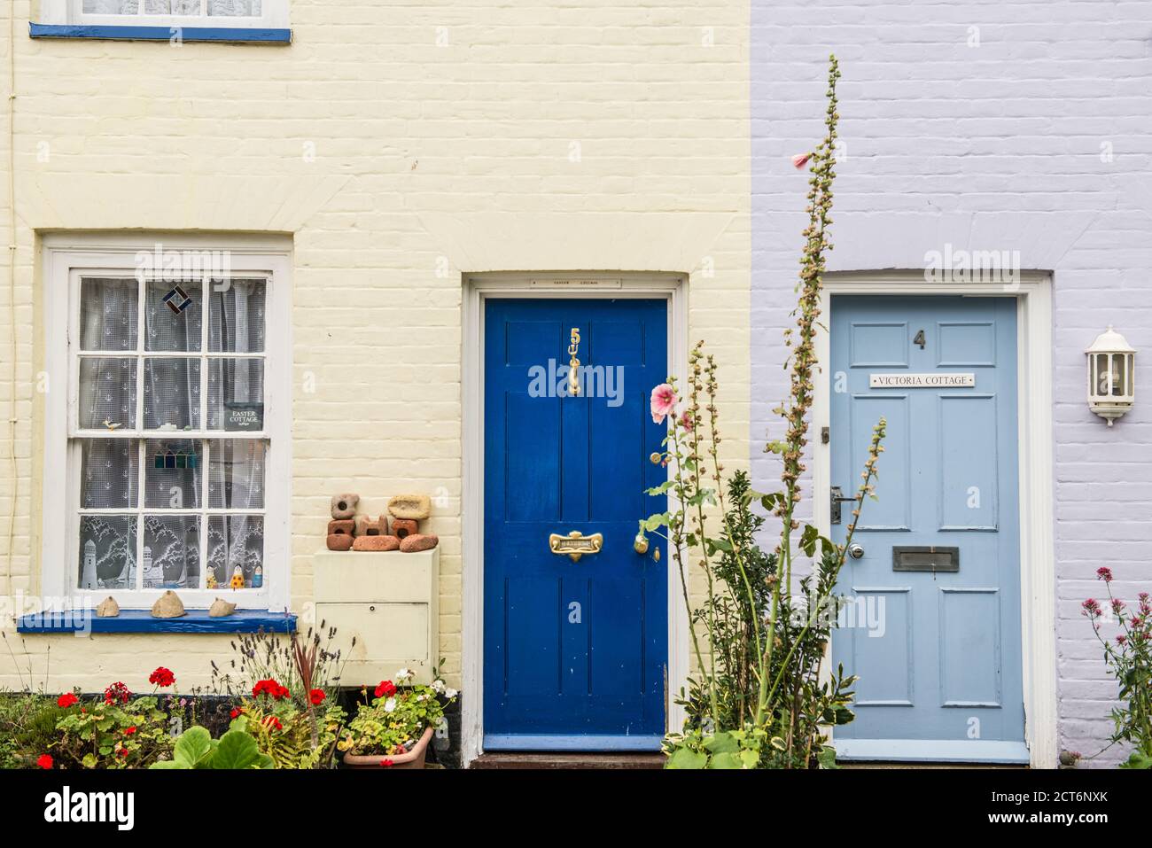 Bijou cottages in the seaside town of Southwold, Suffolk Stock Photo ...