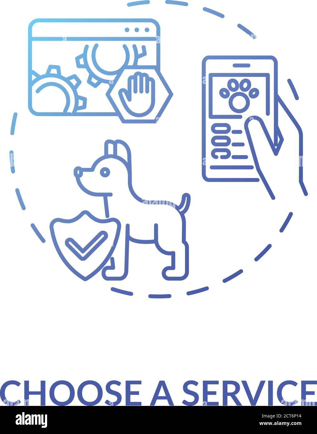 Choose a service concept icon Stock Vector Image & Art - Alamy