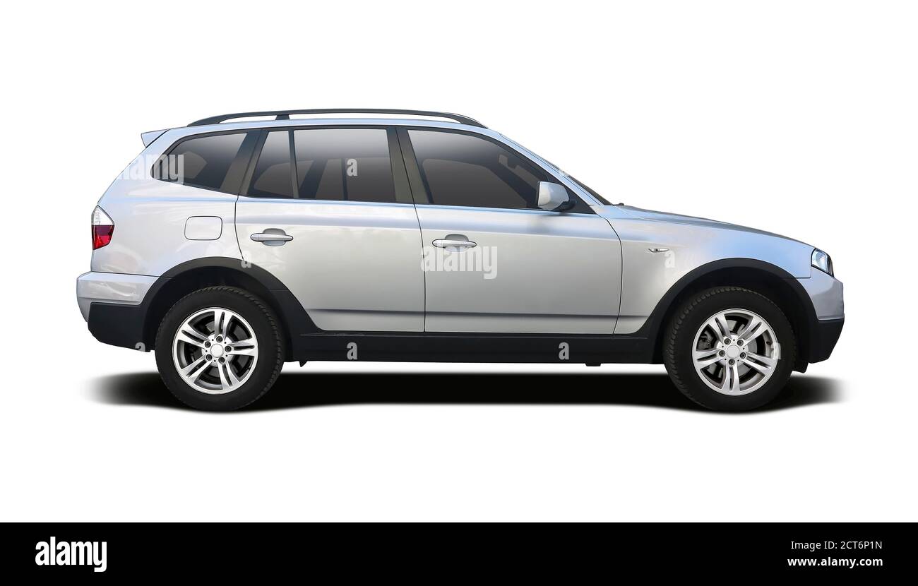 SUV car side view isolated on white Stock Photo - Alamy