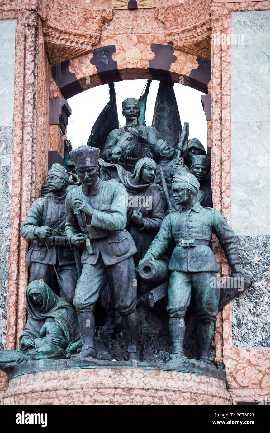 The Republic Monument, Taksim Square, Istanbul, Turkey, Eastern Europe ...