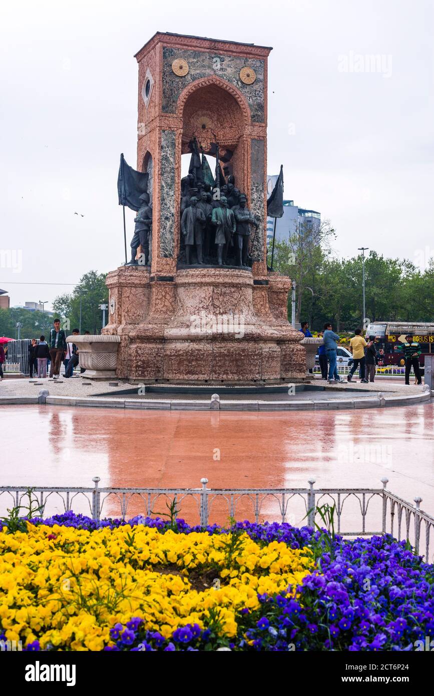 The Republic Monument, Taksim Square, Istanbul, Turkey, Eastern Europe ...