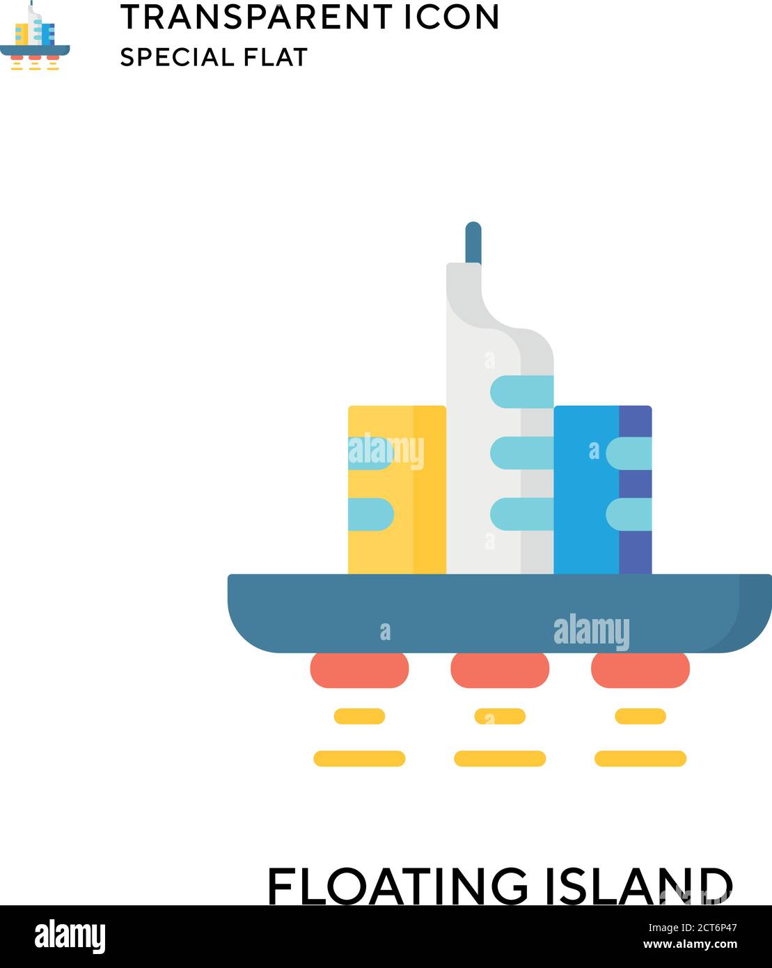 Floating island surreal Stock Vector Images - Alamy