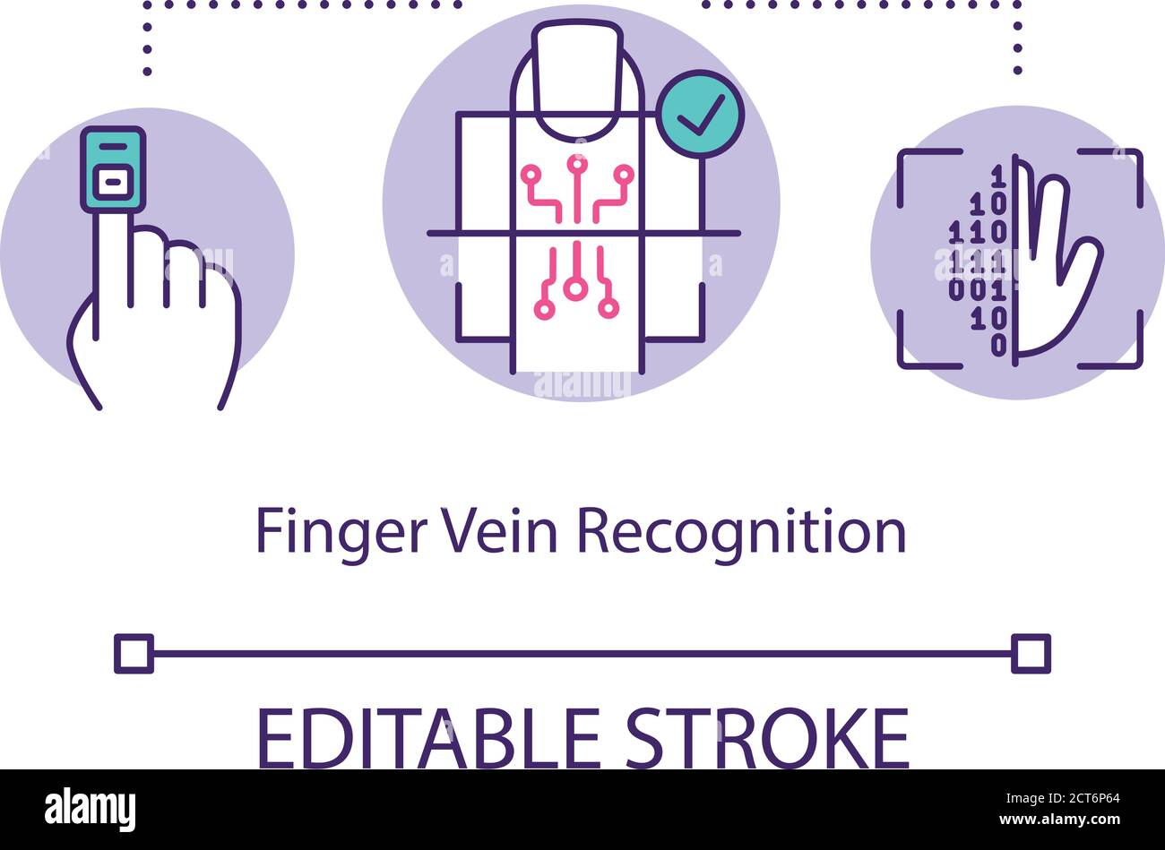 Finger vein recognition concept icon Stock Vector Image & Art - Alamy