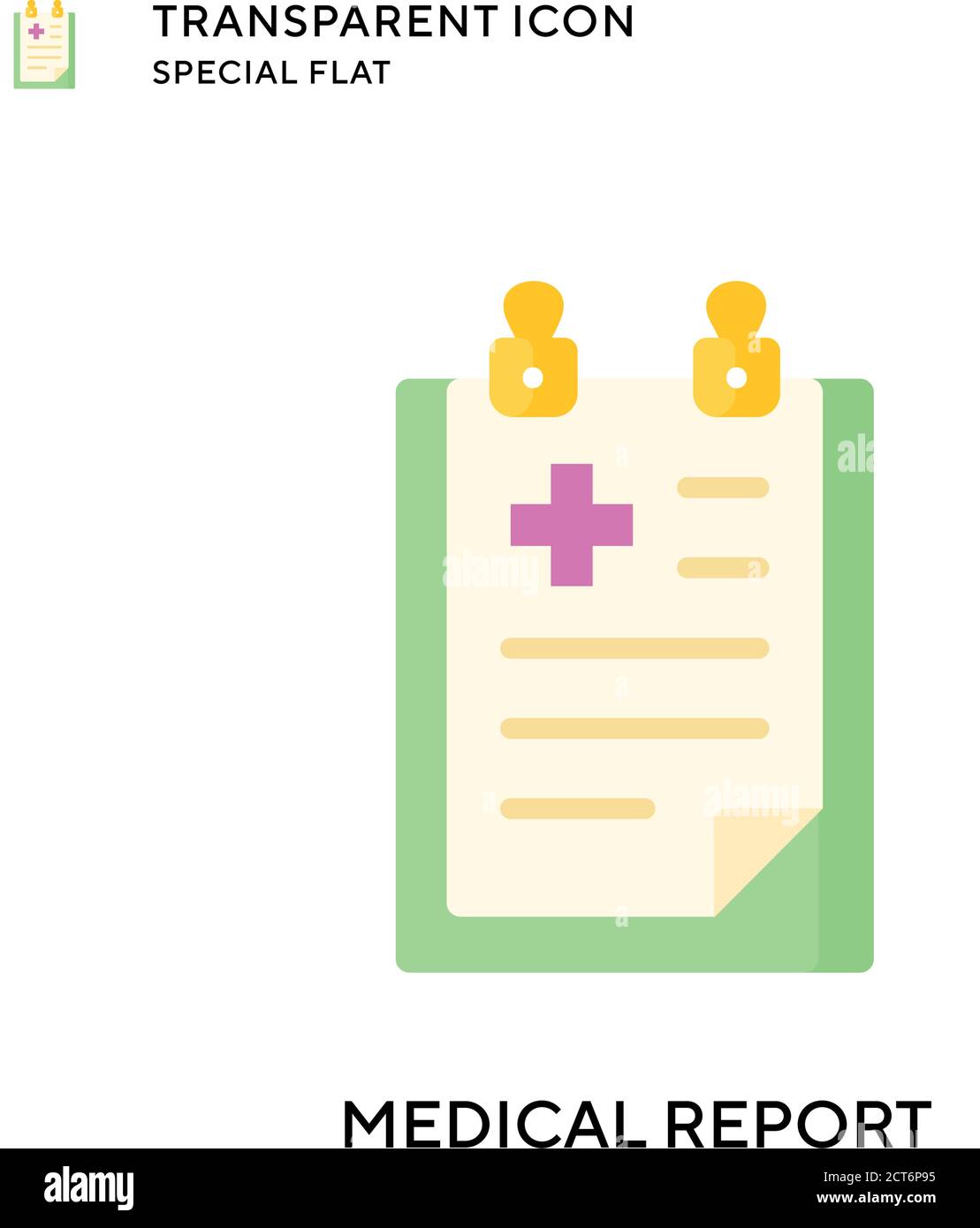 Medical report vector icon. Flat style illustration. EPS 10 vector ...