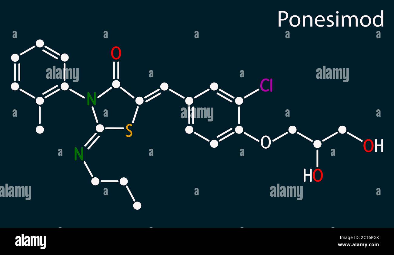 Ponesimod, experimental anti-inflammatory drug molecule. Treatment of ...