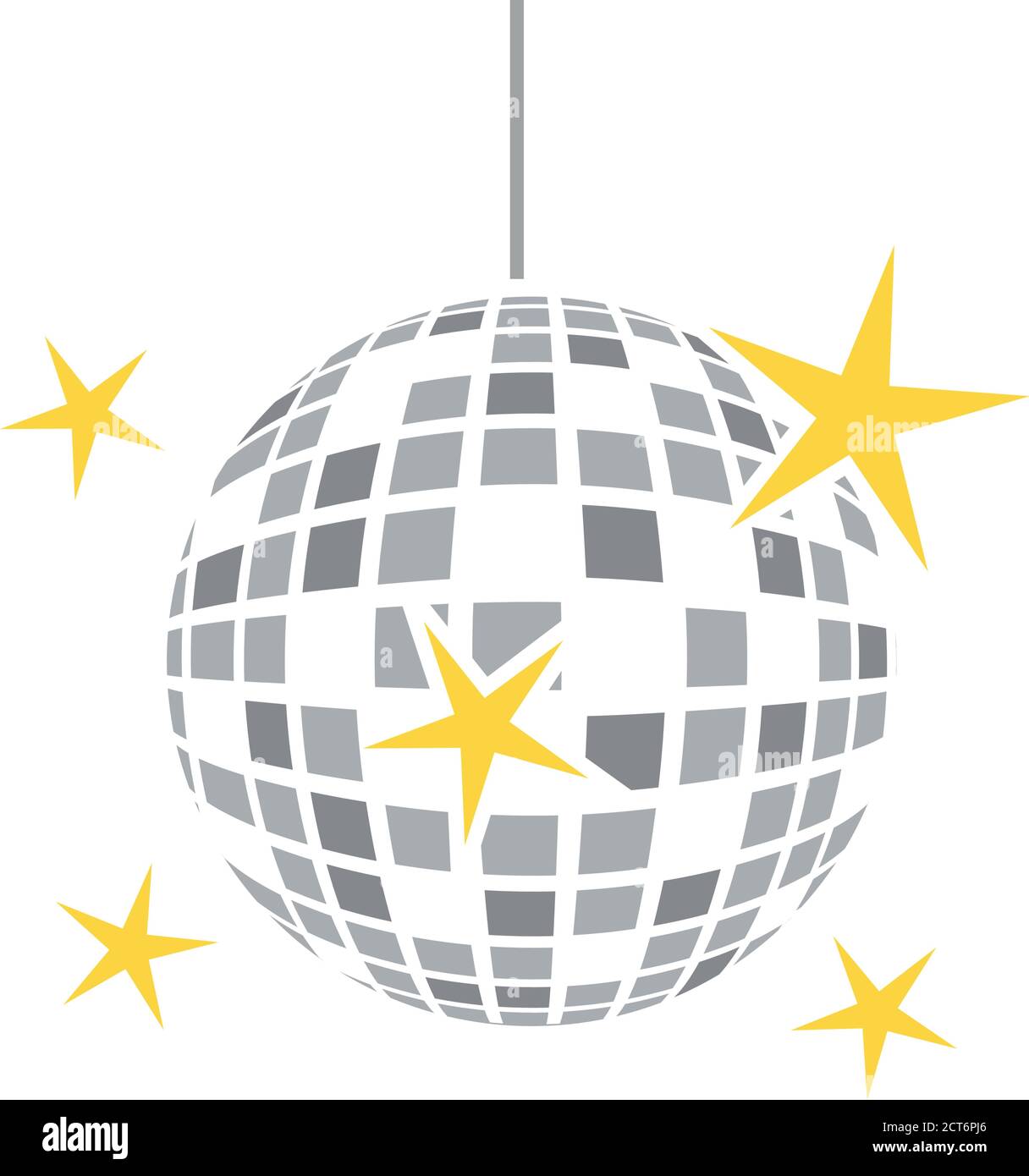 Night Clubs Disco Sphere Icon. Flat Color Design. Vector Illustration ...