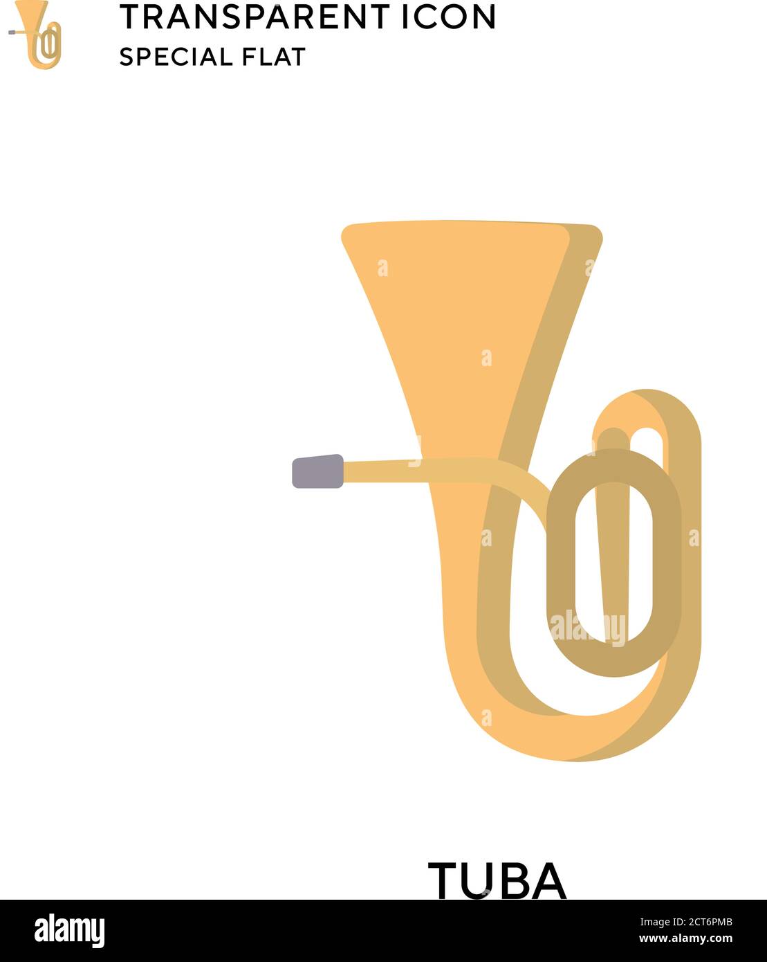 Tuba vector icon. Flat style illustration. EPS 10 vector Stock Vector ...