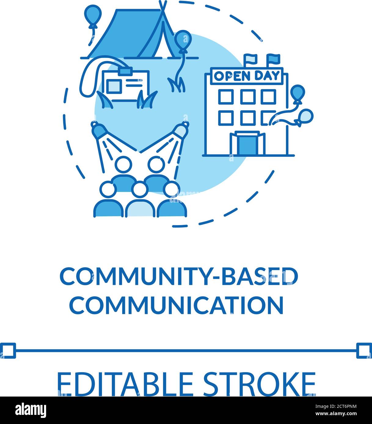 Community-based communication concept icon Stock Vector Image & Art - Alamy