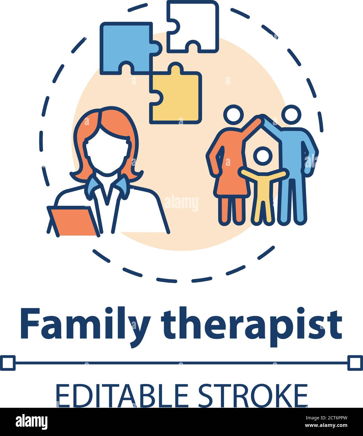 Family therapist concept icon Stock Vector Image & Art - Alamy