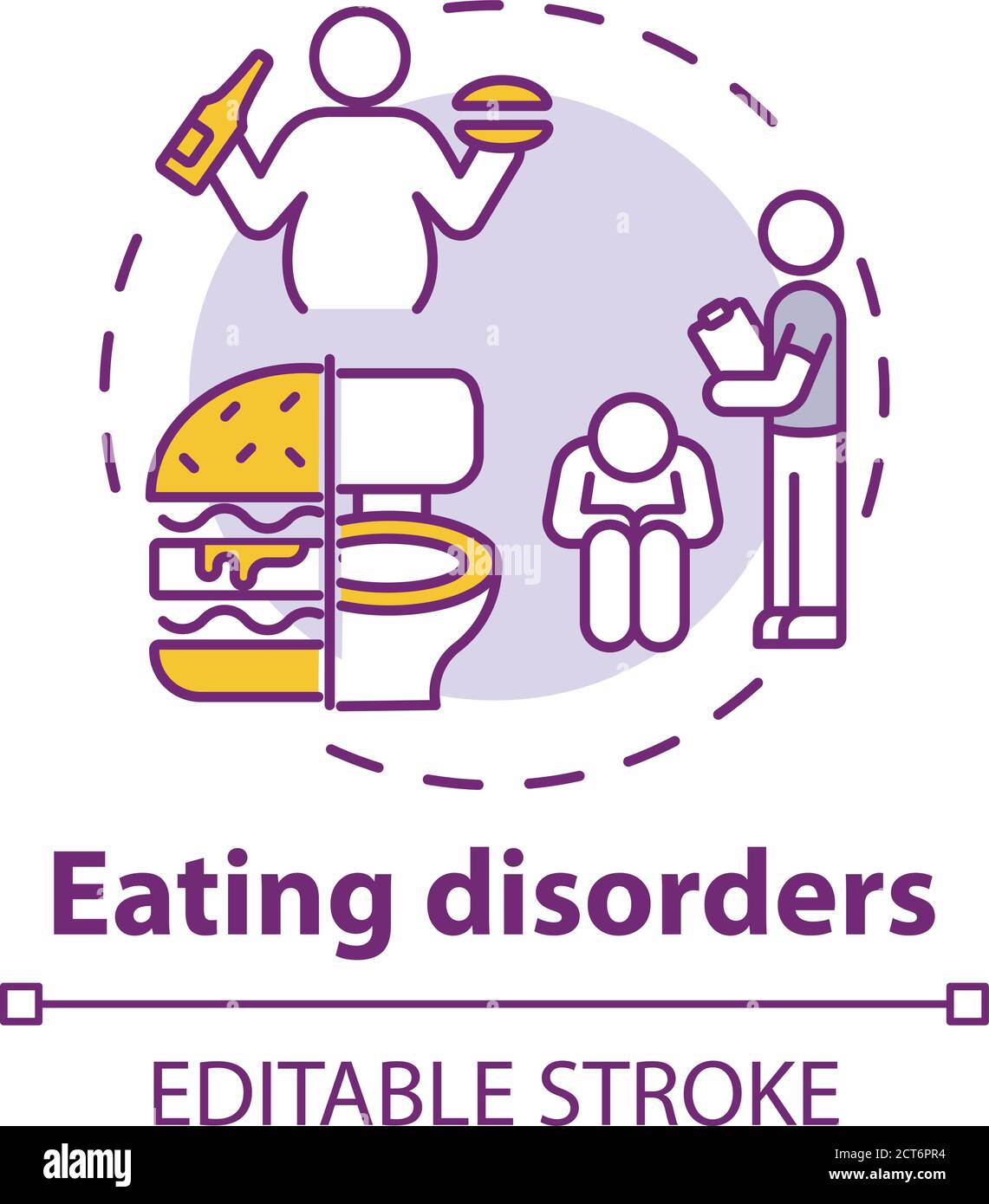 Eating disorders concept icon Stock Vector Image & Art - Alamy