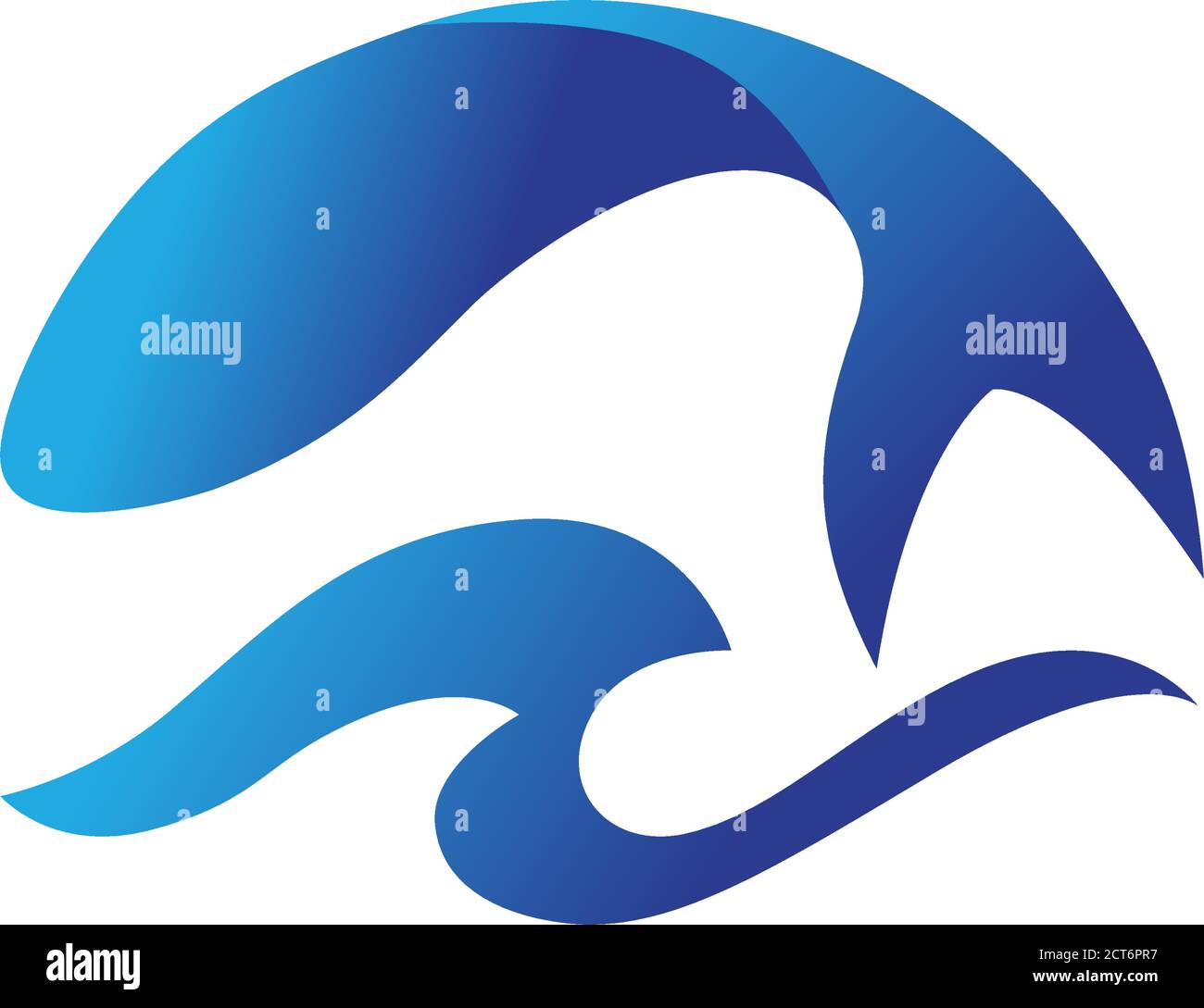 blue fish and ocean wave Stock Vector Image & Art - Alamy