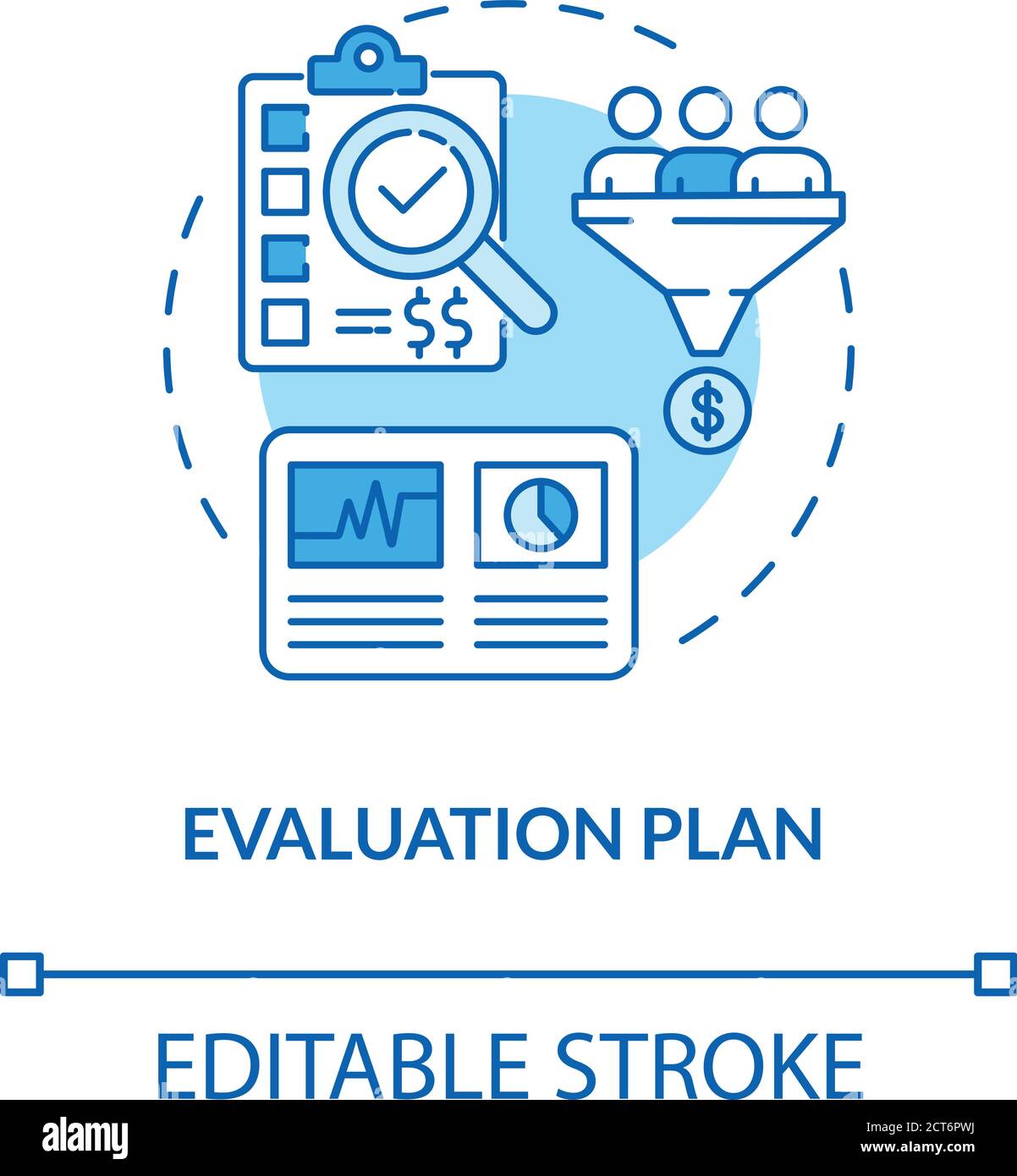 Evaluation plan concept icon Stock Vector Image & Art - Alamy