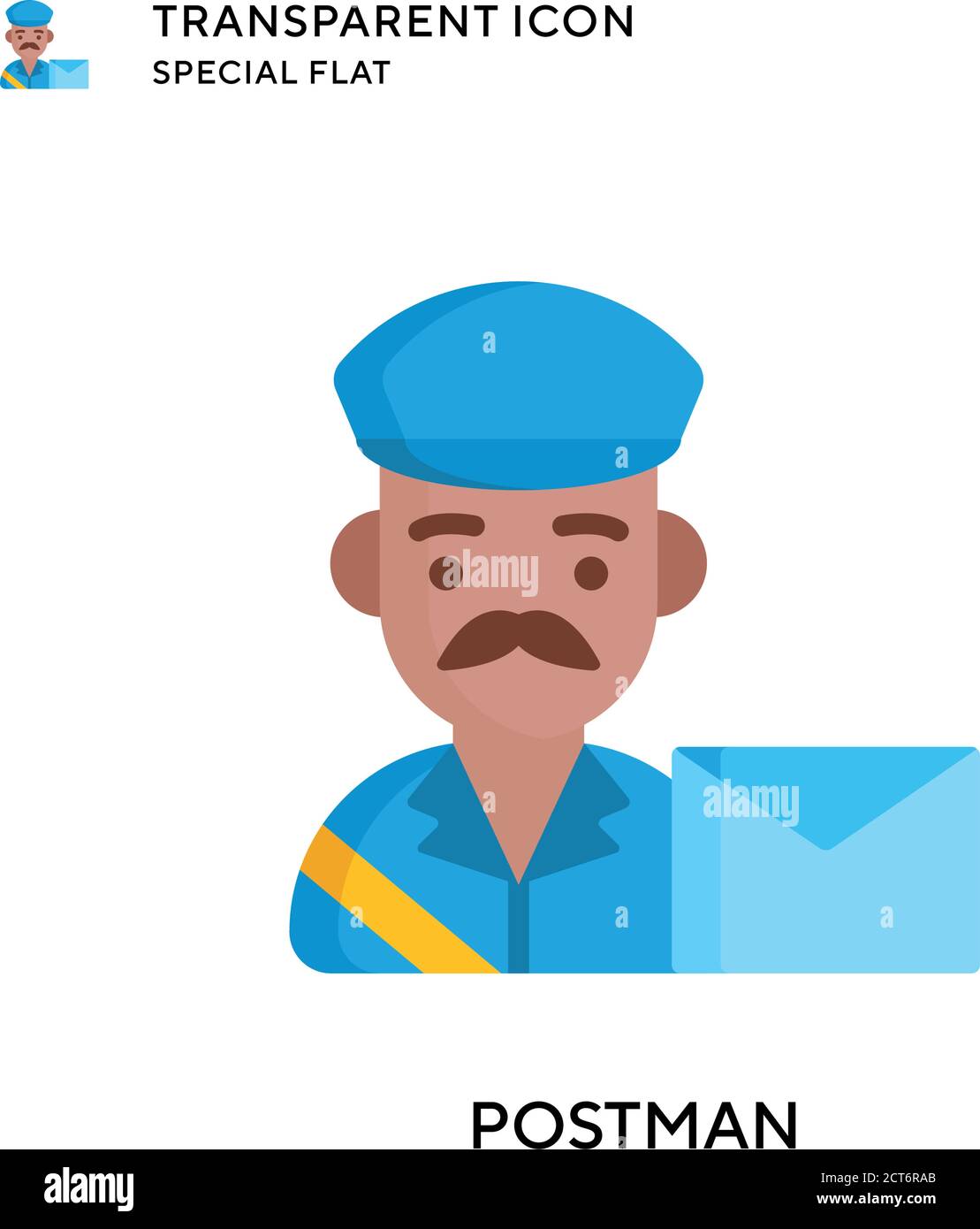 Cartoon postman holding mail bag Cut Out Stock Images & Pictures - Alamy