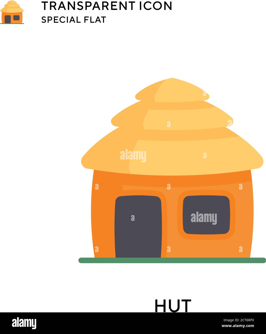 Hut vector icon. Flat style illustration. EPS 10 vector Stock Vector ...