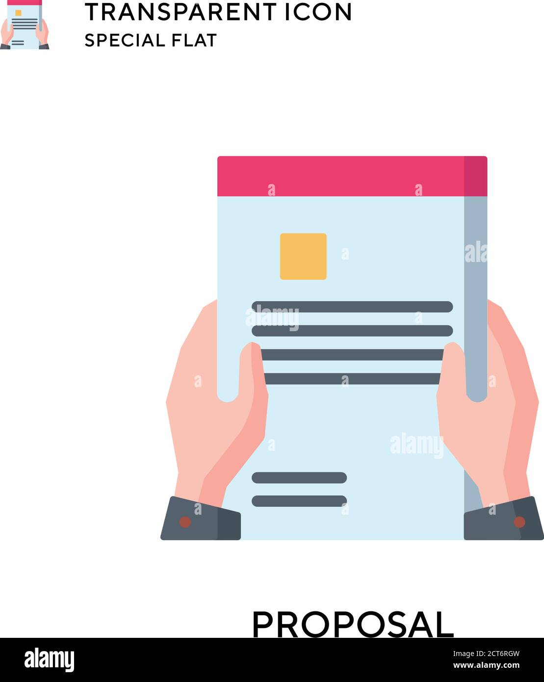 Proposal vector icon. Flat style illustration. EPS 10 vector Stock ...