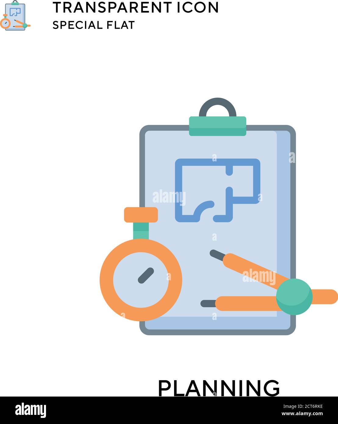 Planning vector icon. Flat style illustration. EPS 10 vector Stock ...