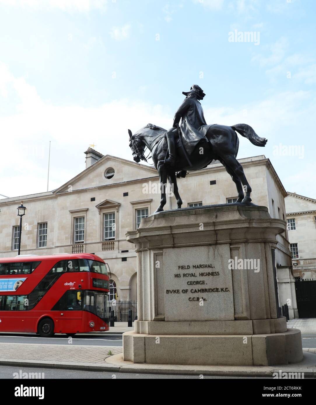 Statue of Field Marshall George HRH Duke of Cambridge seen on a plinth ...
