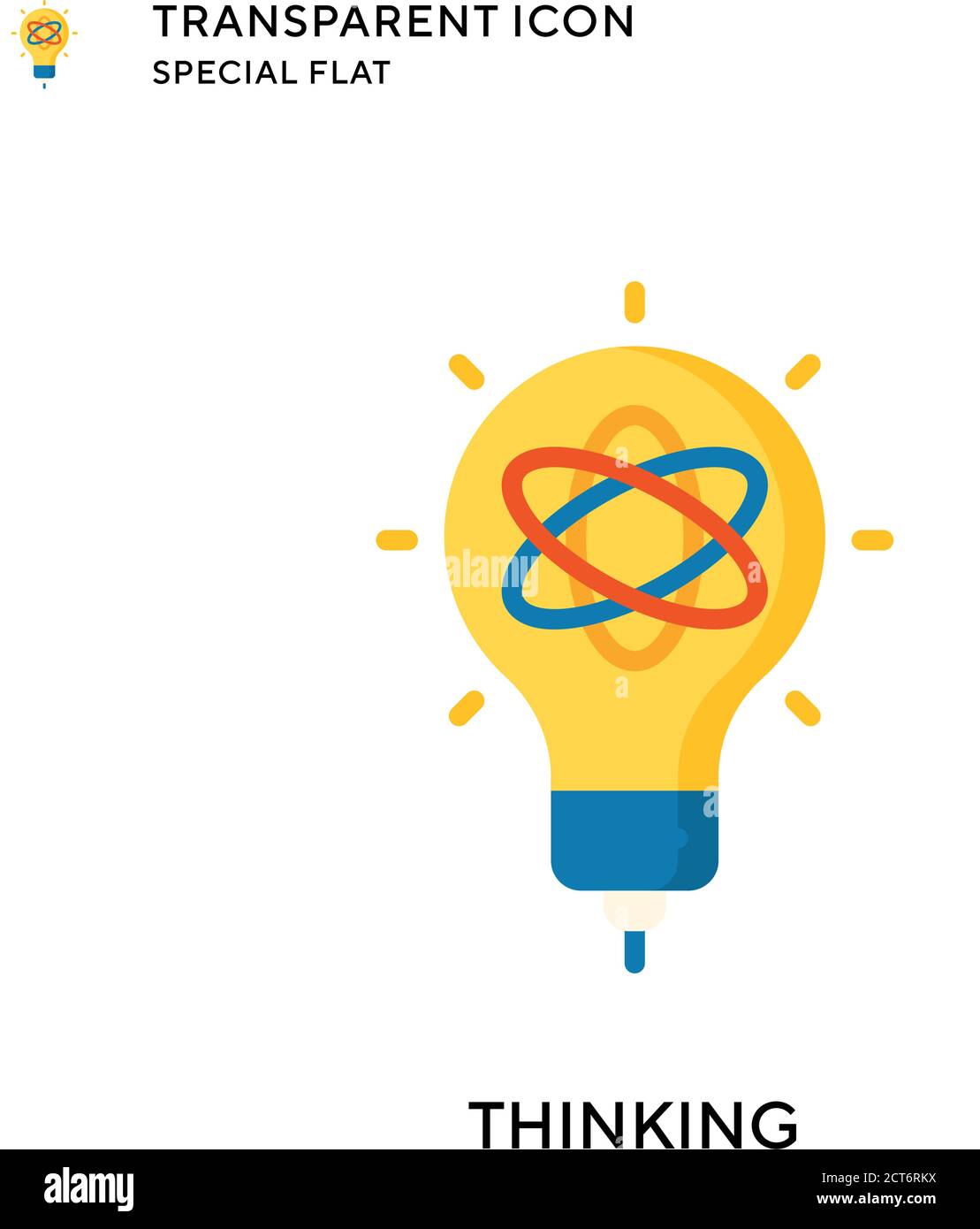 Thinking vector icon. Flat style illustration. EPS 10 vector Stock ...