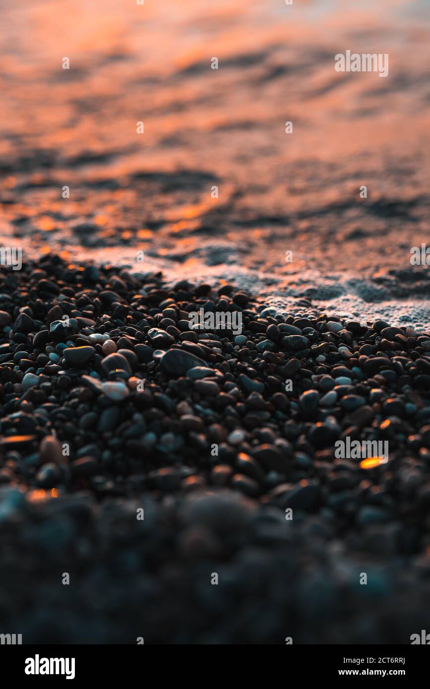 Rocks and pebbles along lake erie Stock Photo - Alamy