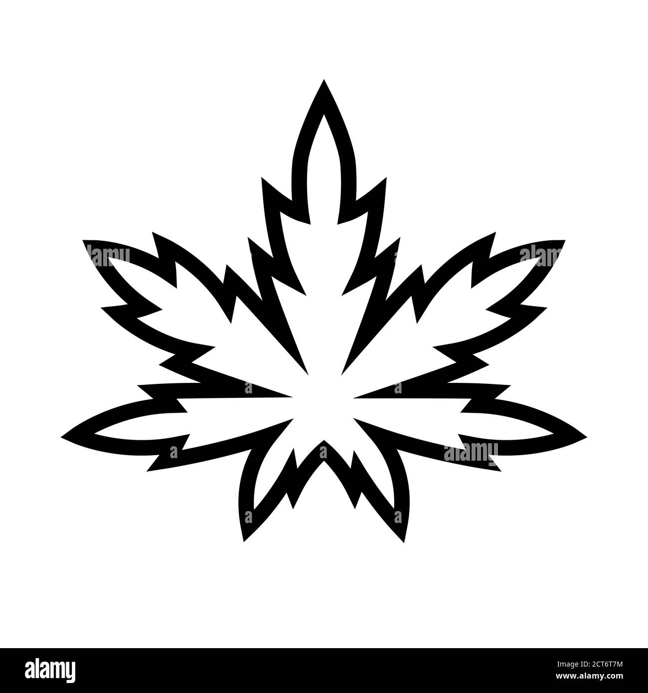 Marijuana leaf or cannabis leaf weed icon Stock Vector Image & Art - Alamy