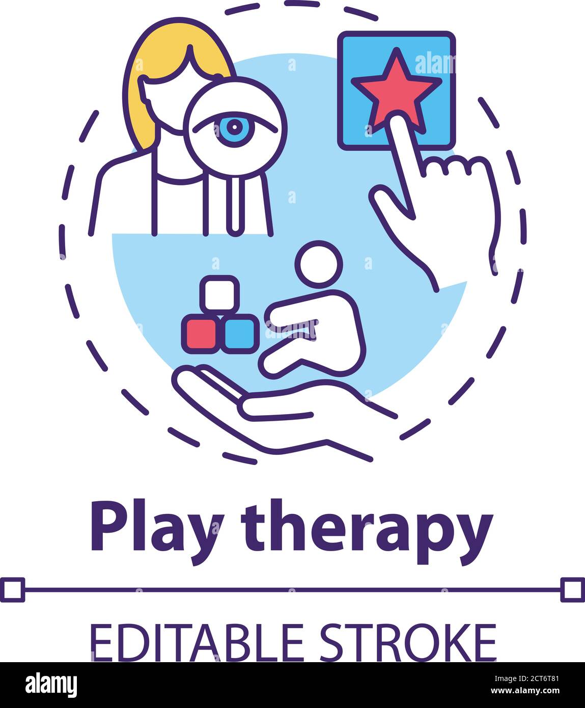 Play therapy session Stock Vector Images - Alamy