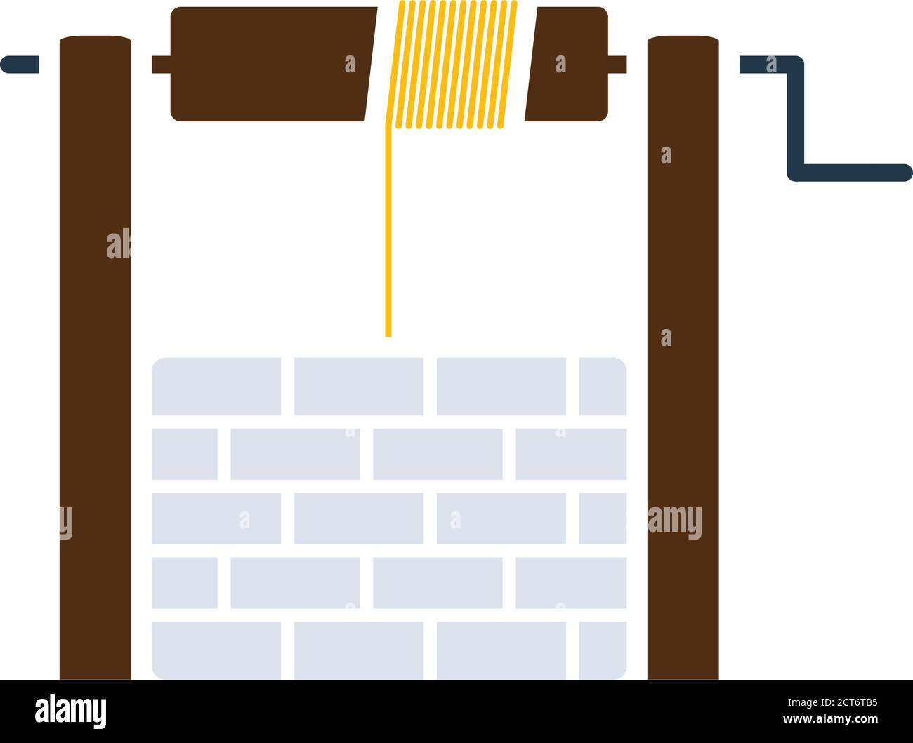 Well Icon. Flat Color Design. Vector Illustration Stock Vector Image ...