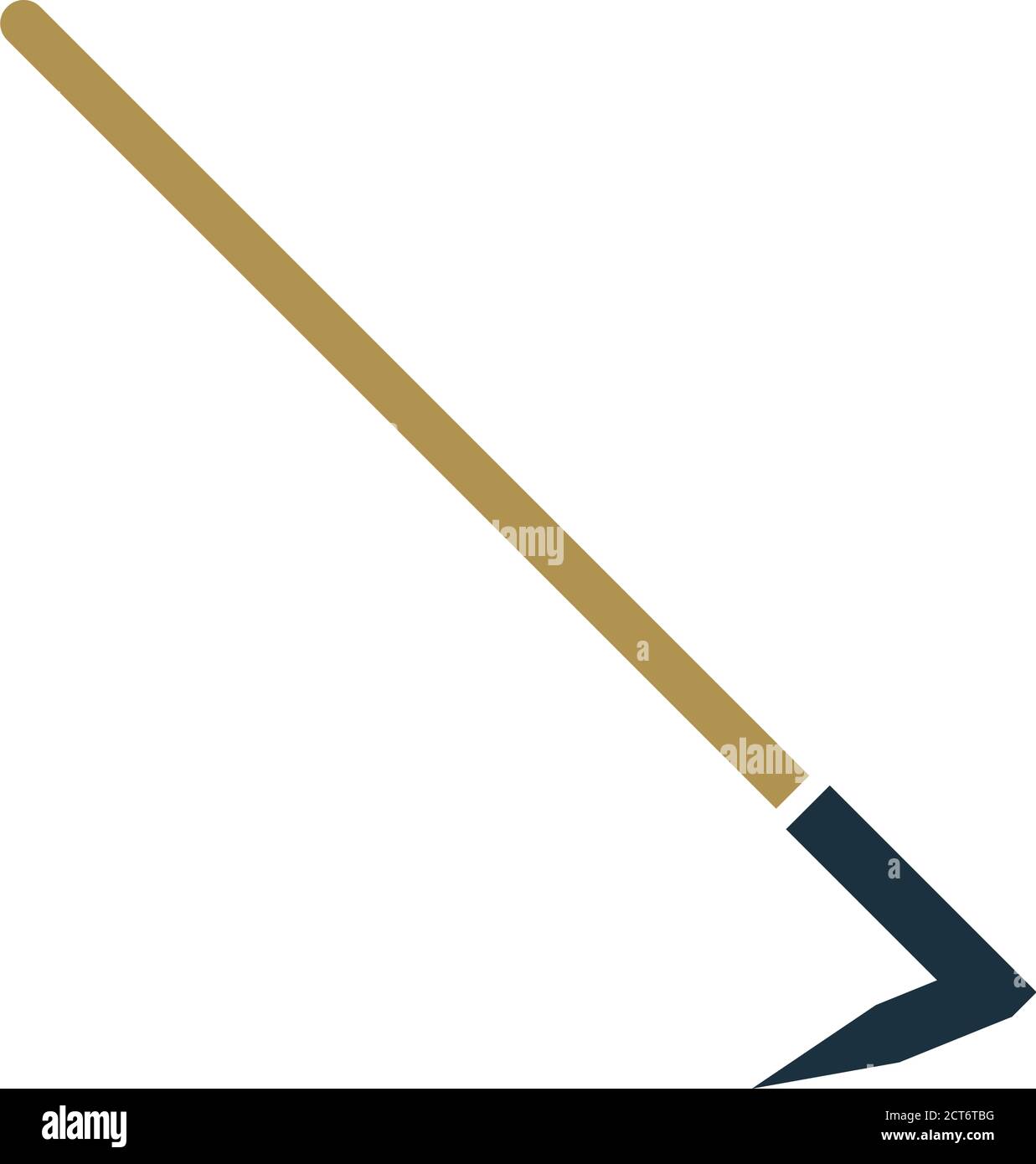 Hoe Icon. Flat Color Design. Vector Illustration Stock Vector Image ...