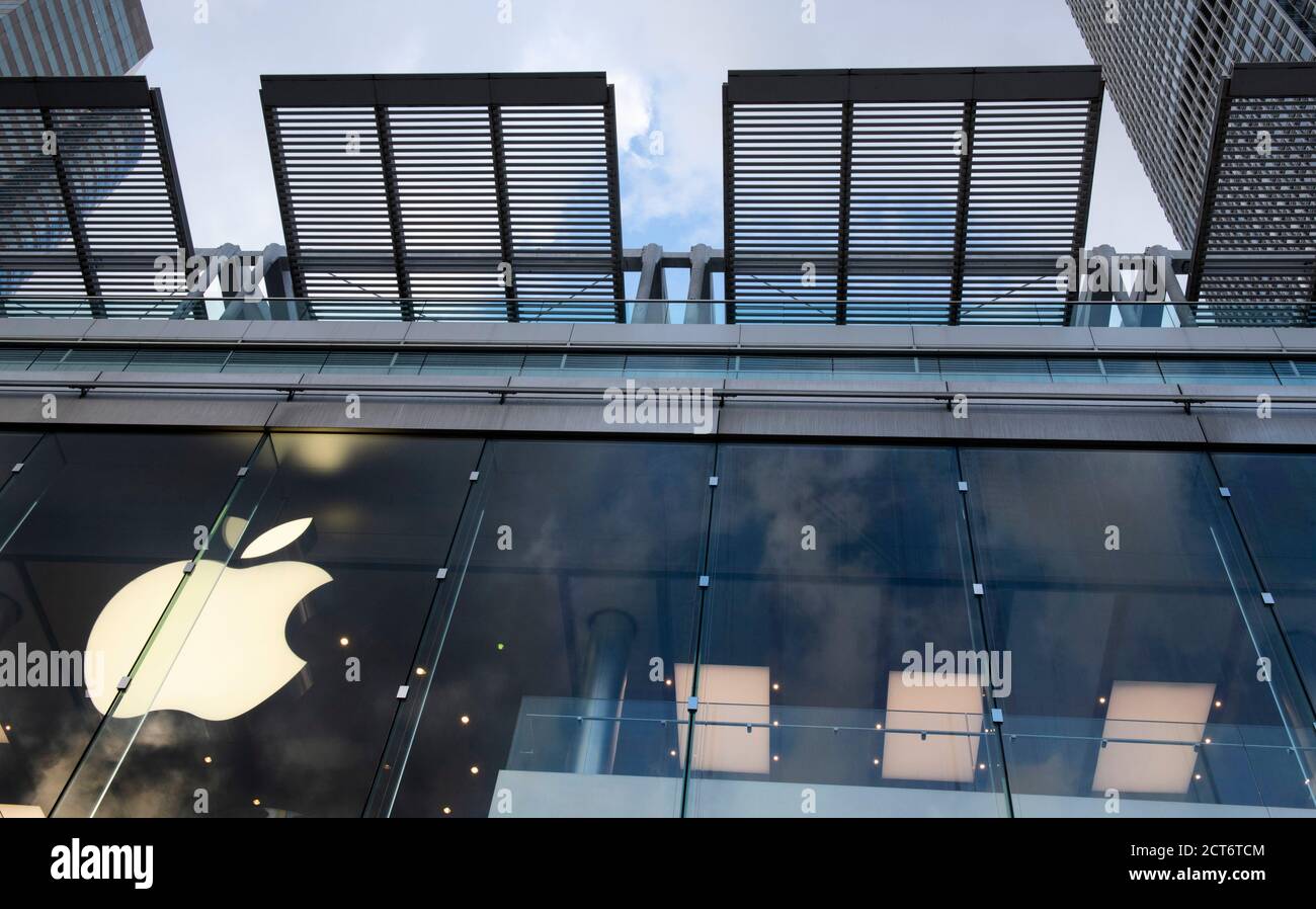 Hong Kong,China:16 Sep,2020. The Apple store in the IFC Mall in the ...