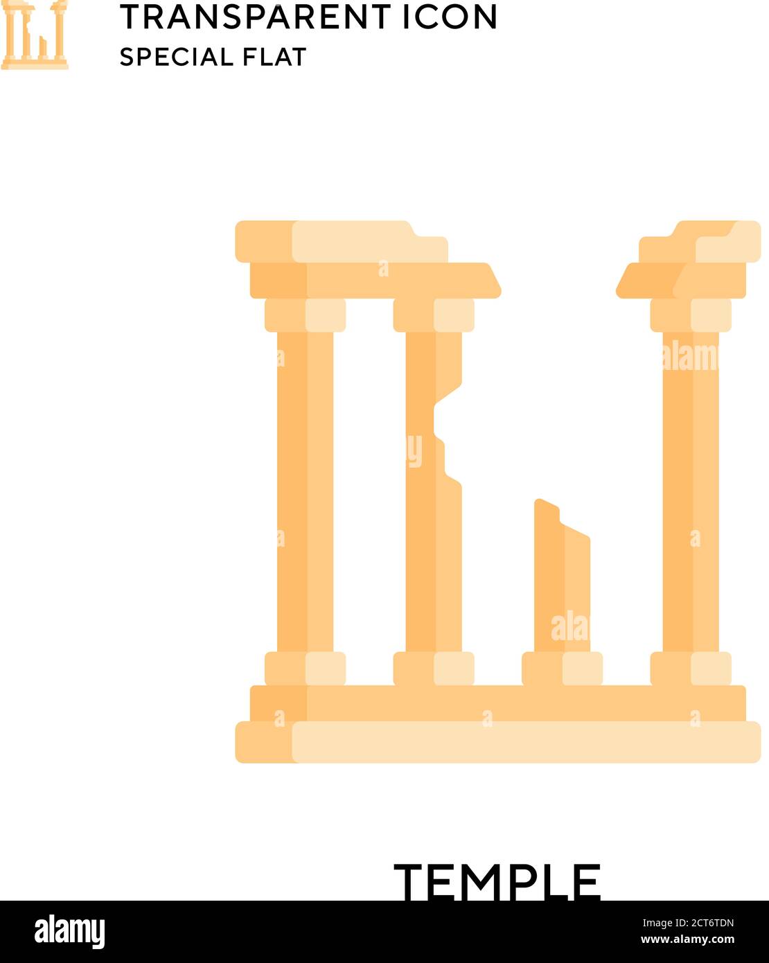 Temple vector icon. Flat style illustration. EPS 10 vector Stock Vector ...