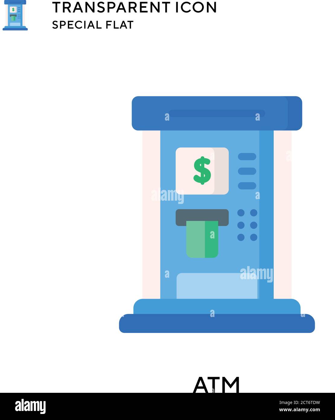 Atm vector icon. Flat style illustration. EPS 10 vector Stock Vector ...