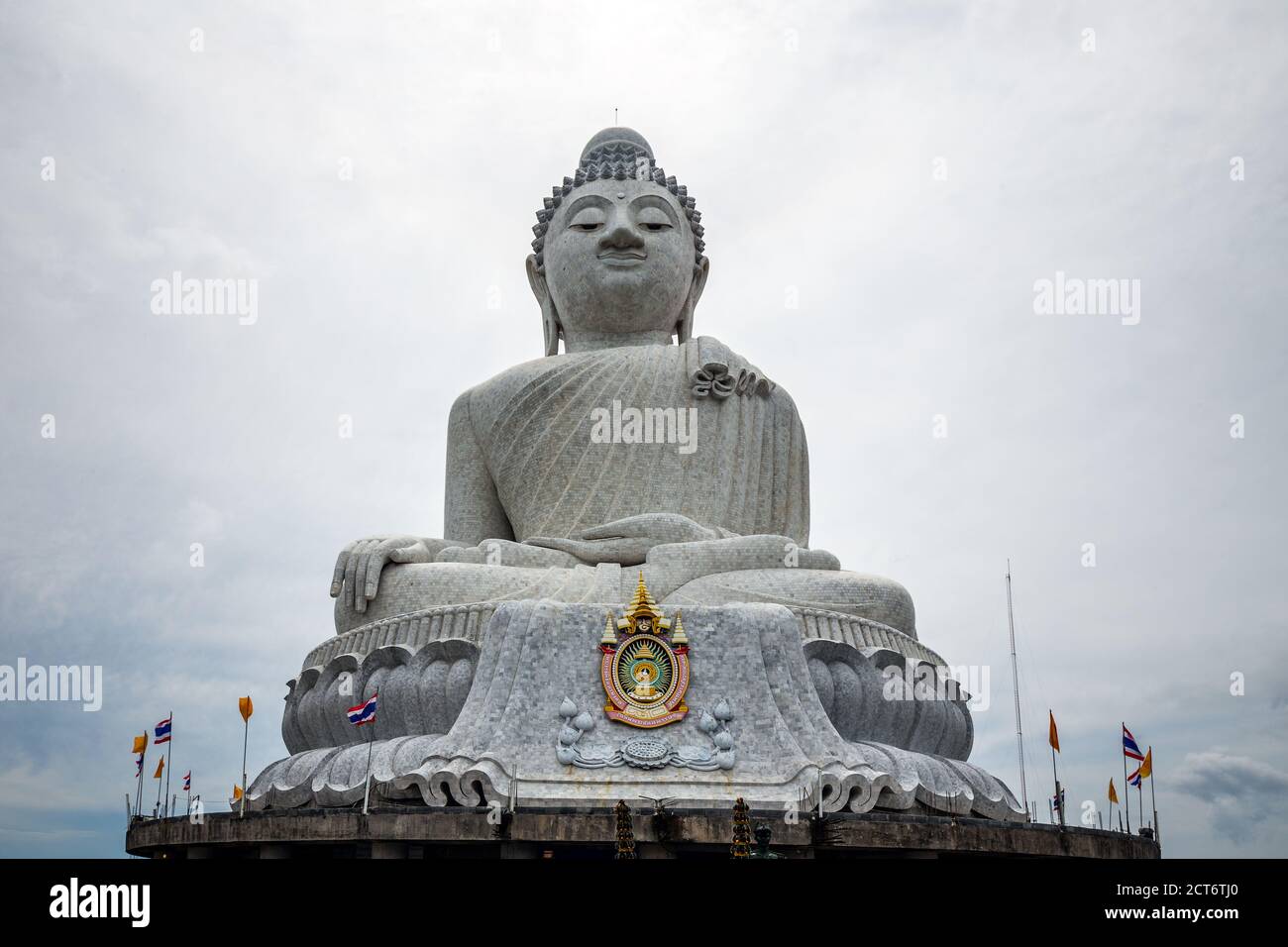 Front of Phuket Big Buddha statue. White Phuket big Buddha is the one ...