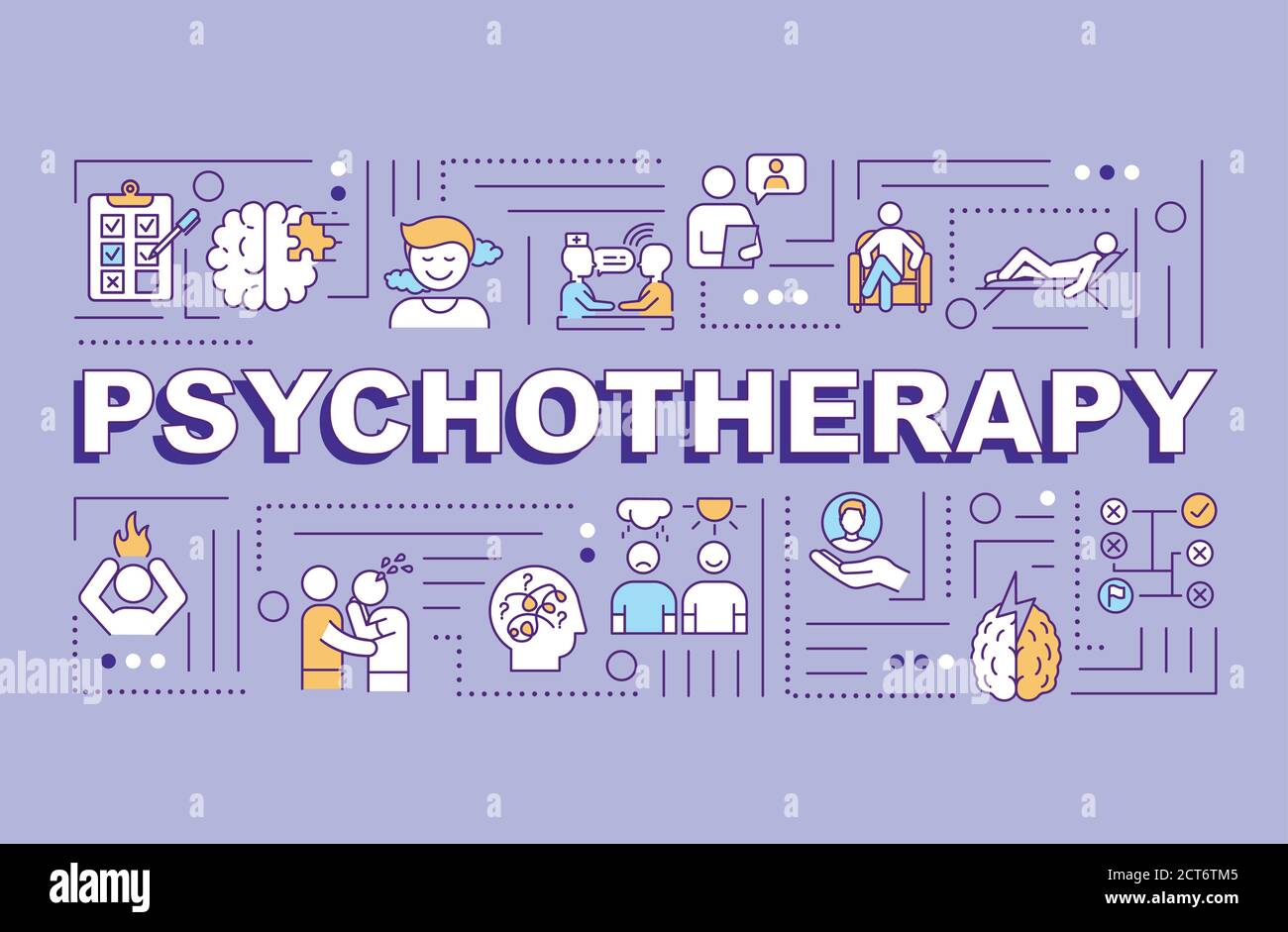 Psychotherapy word concepts banner Stock Vector Image & Art - Alamy