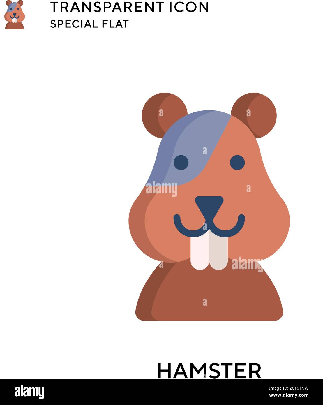 Hamster vector icon. Flat style illustration. EPS 10 vector Stock ...