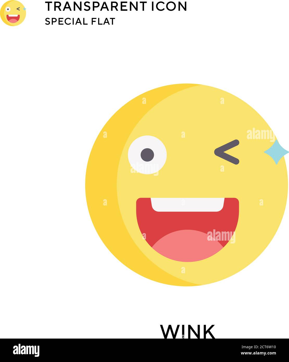 Wink vector icon. Flat style illustration. EPS 10 vector Stock Vector ...