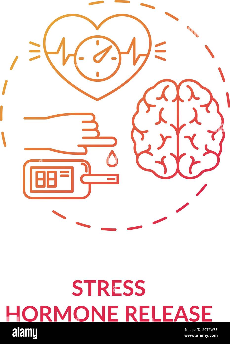 Stress hormone release concept icon Stock Vector Image & Art - Alamy