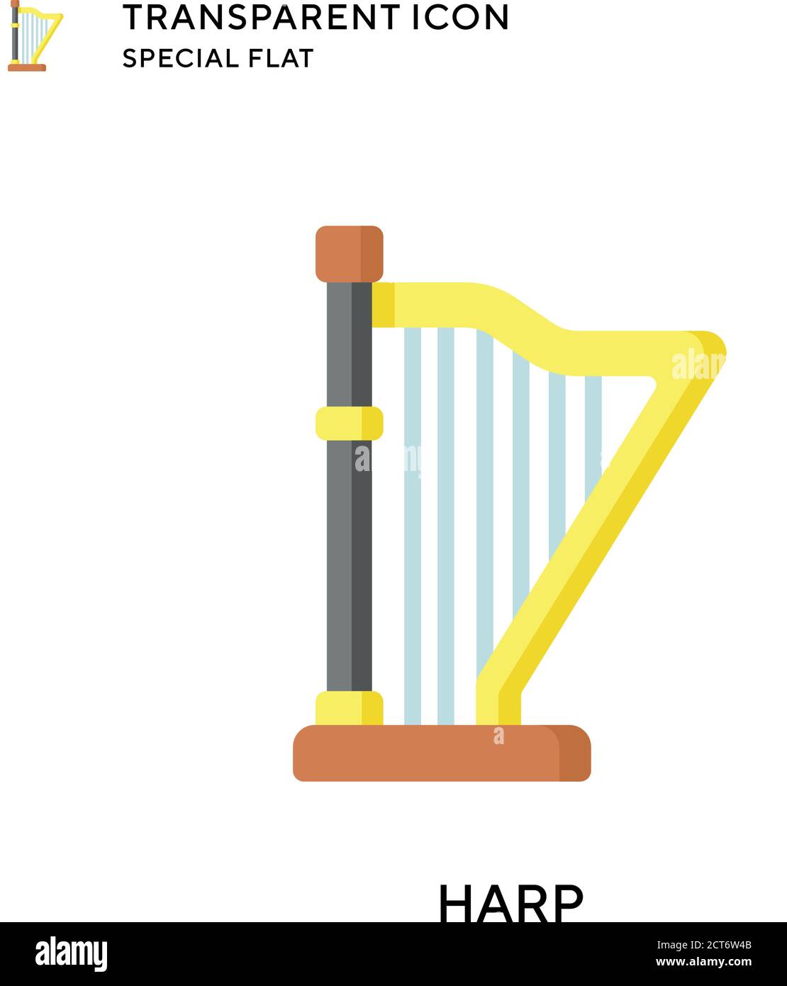 Lady with harp Cut Out Stock Images & Pictures - Alamy