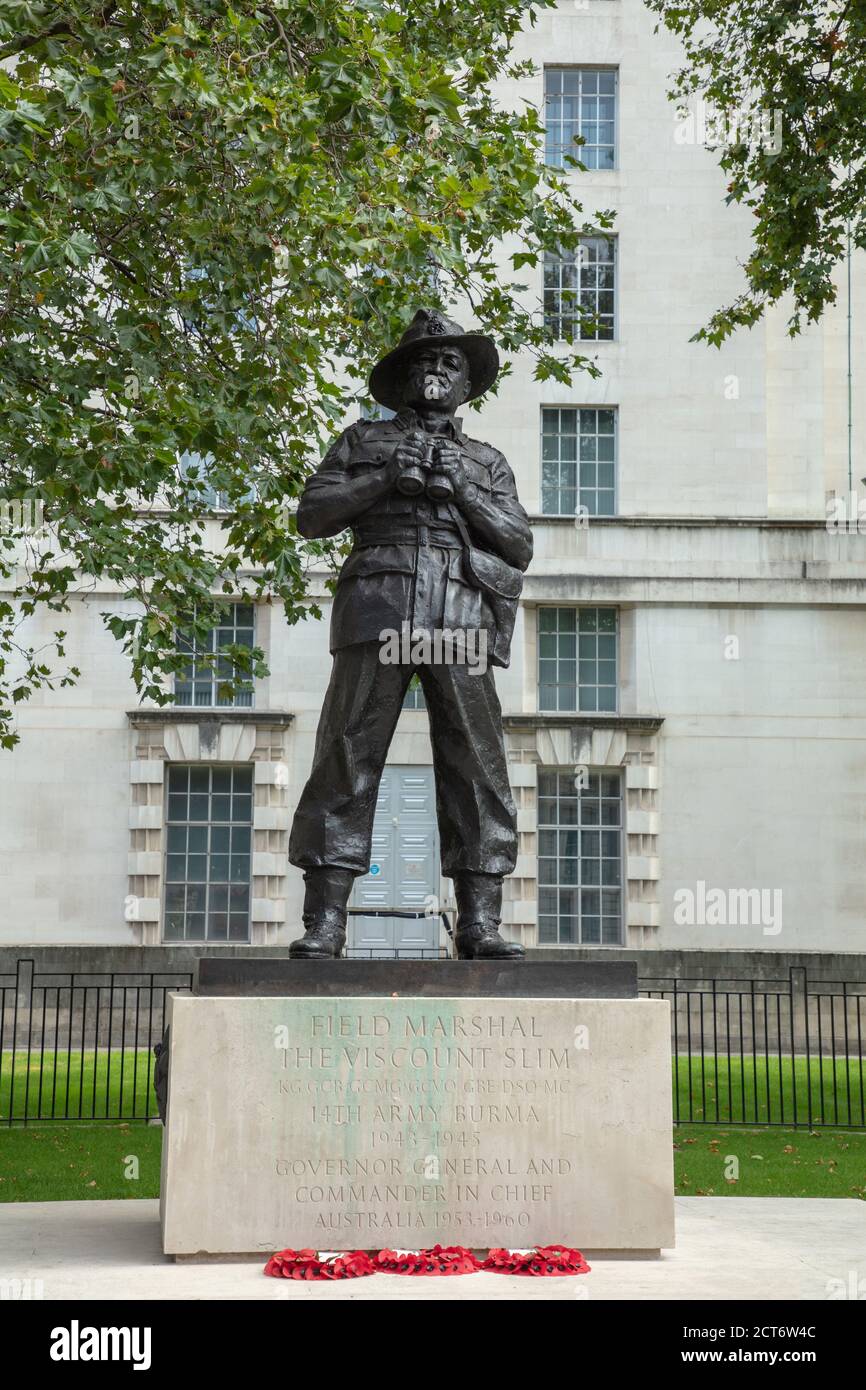 Memorial statue in remembrance of Field Marshall The Viscount Slim seen ...