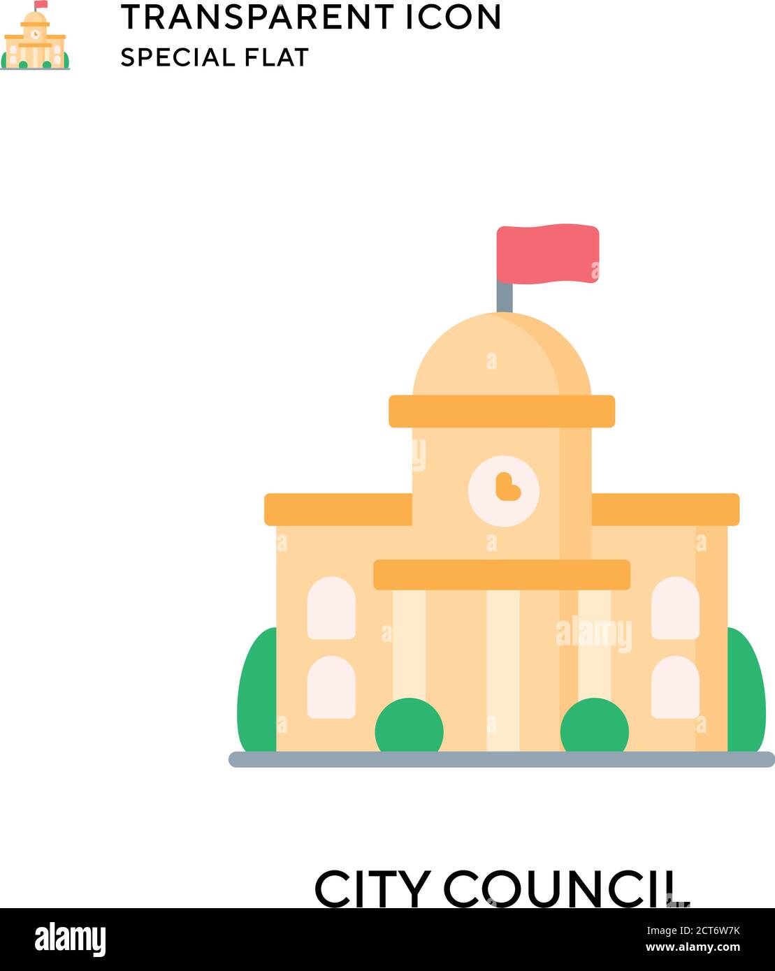 Facade exterior flag city council headquarters the council house Stock ...