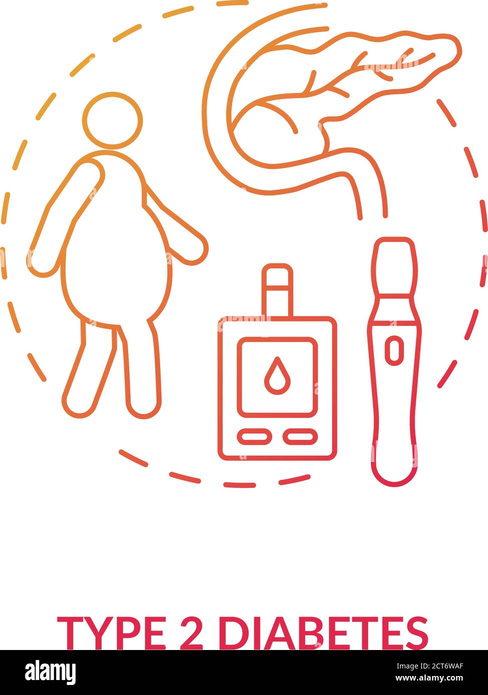 Type 2 diabetes concept icon Stock Vector Image & Art - Alamy