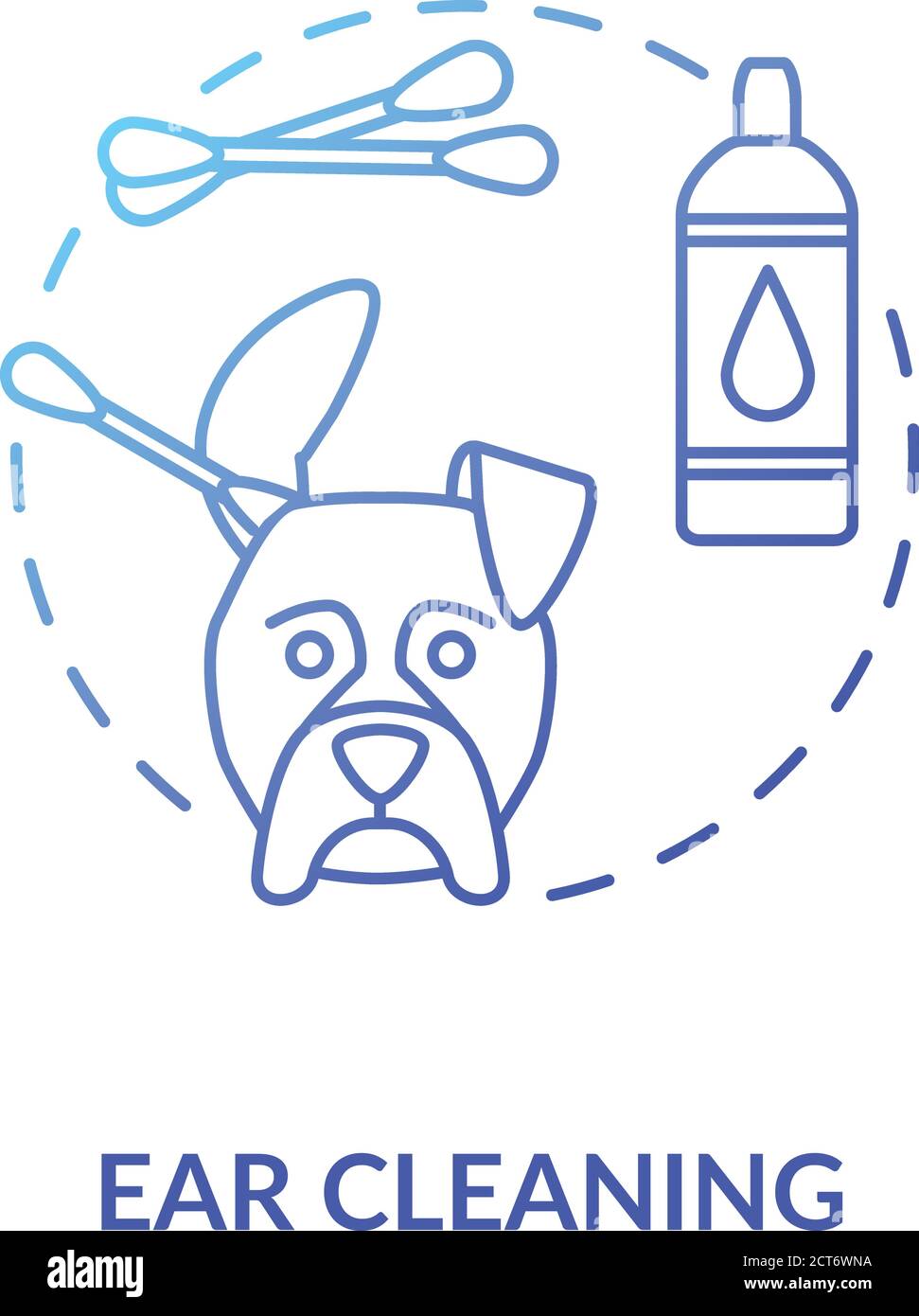 Ear cleaning concept icon Stock Vector Image & Art - Alamy