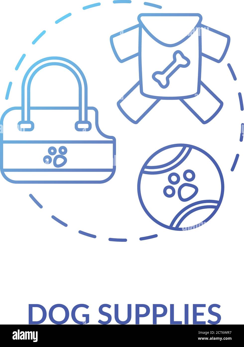 Dog supplies concept icon Stock Vector Image & Art - Alamy